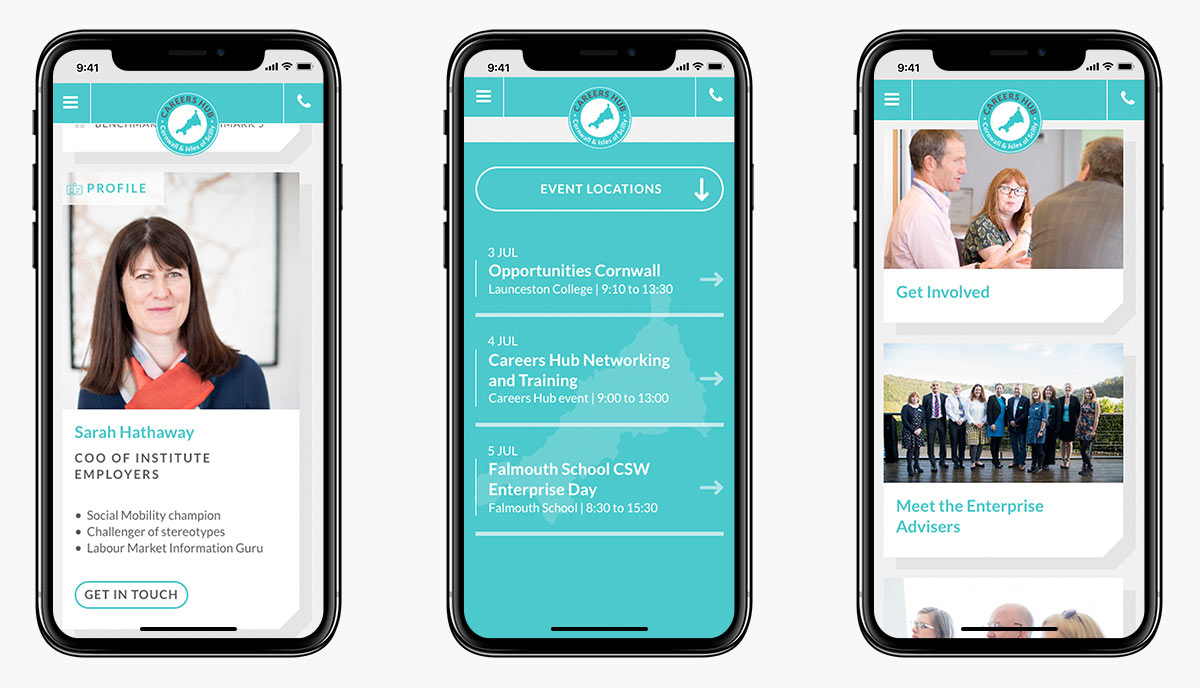 Careers Hub Website Design in Cornwall by Cape Creative