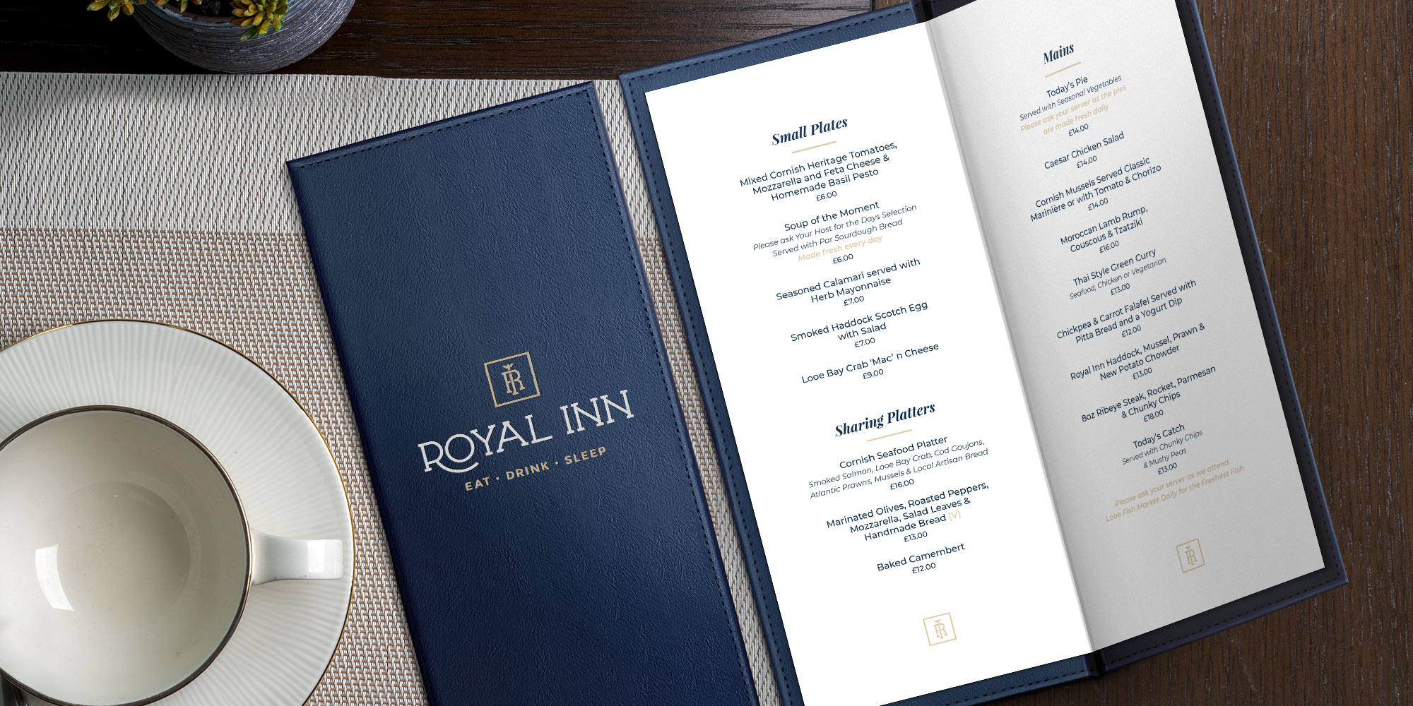 Royal Inn Logo Design Cornwall from Cape Creative Design