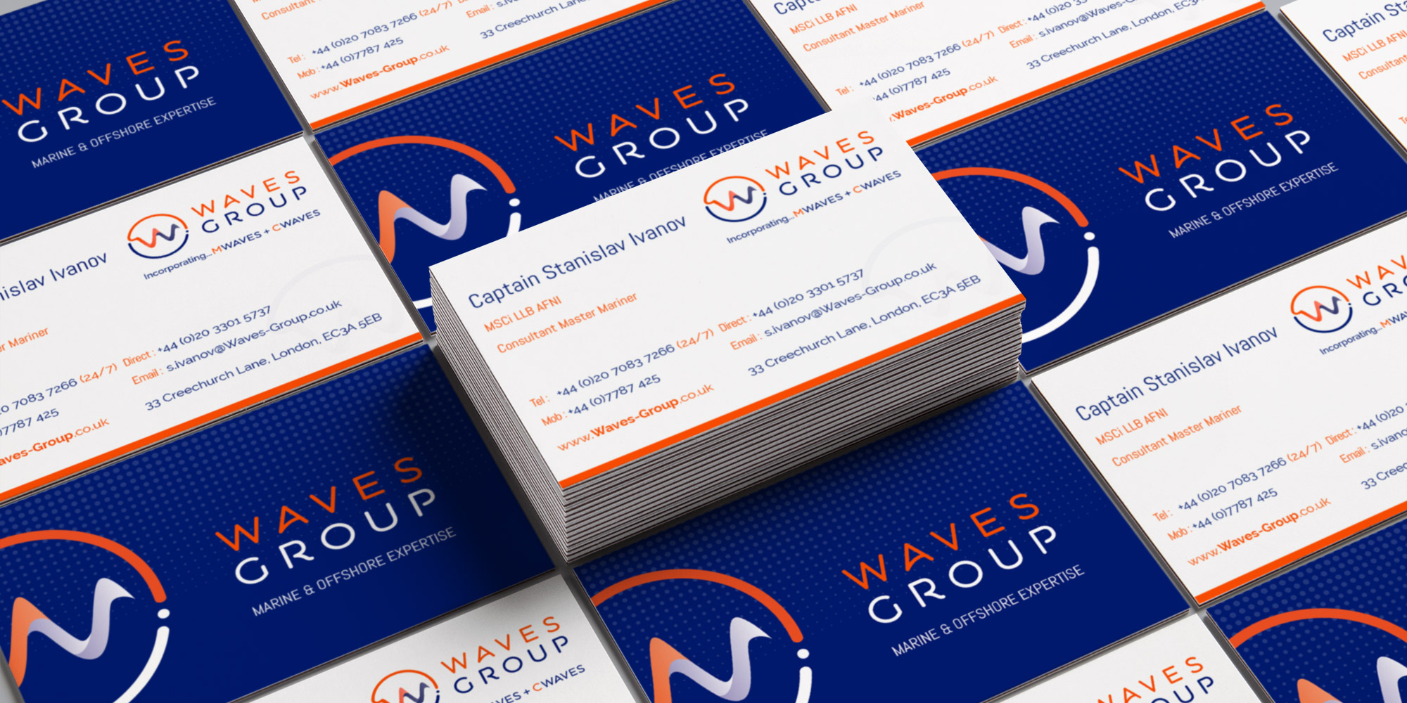 Waves Group Logo Design in Cornwall from Cape Creative
