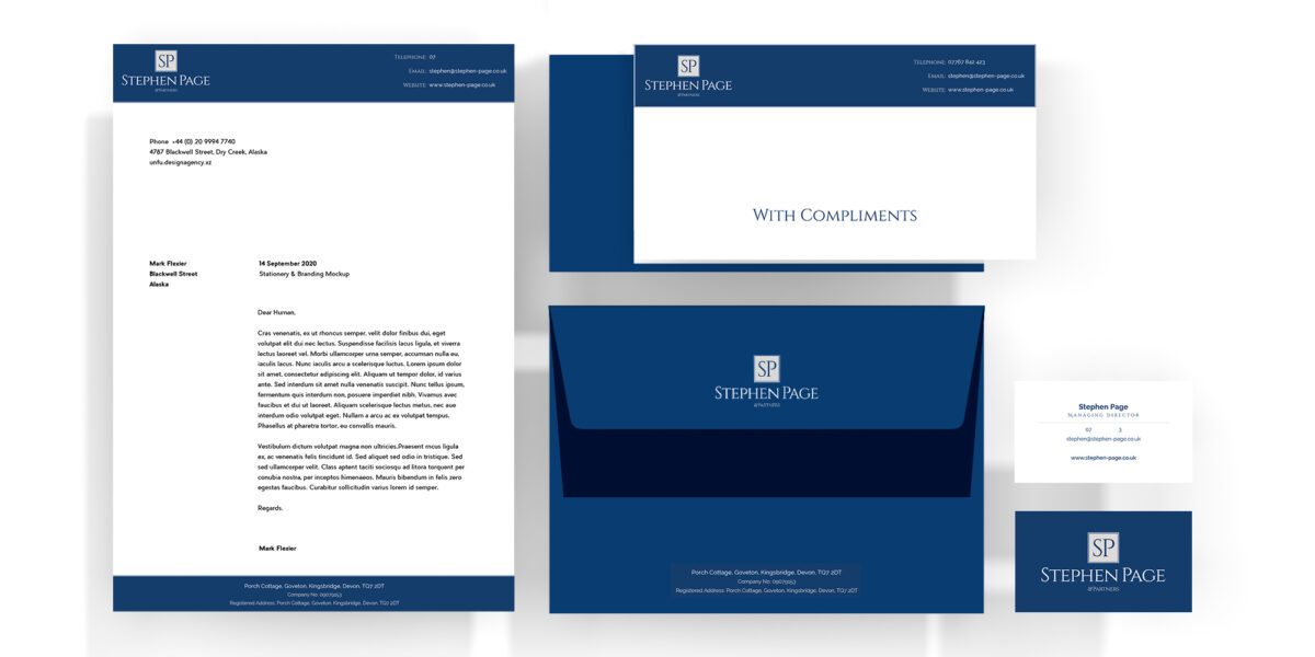 Stephen Page Logo Design Cornwall with Cape Creative